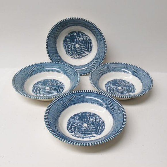 Royal China | Dining | Royal China Currier And Ives 5 Inch Fruit Bowls ...